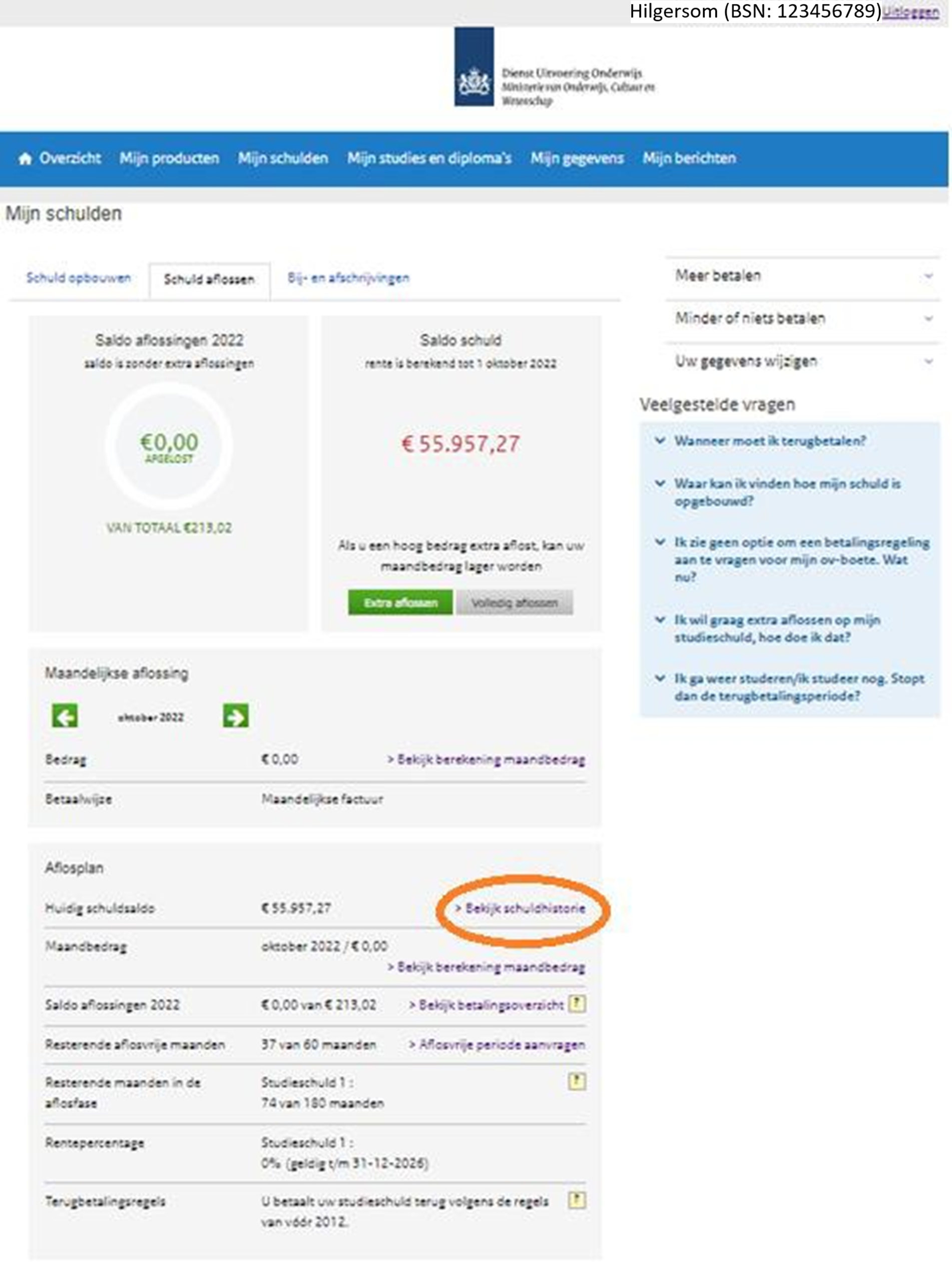 DUO-gegevens – Hypotheekrente meenemen